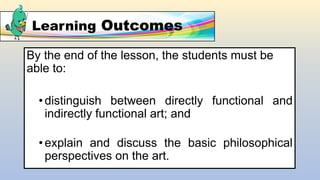 Functions and Philosophical Perspectives on Art.pptx