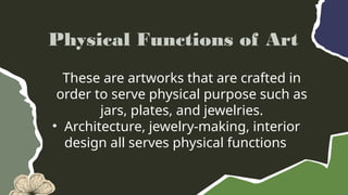 Functions and Philosophy of Art.pptx//// | PPTX