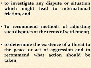 Functions and powers of the security council | PPTX