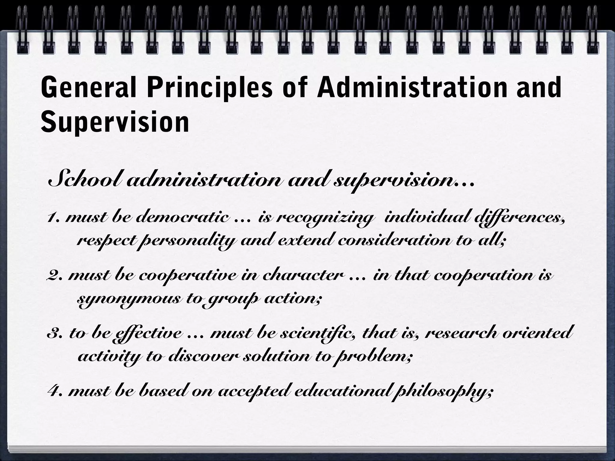 Functions and principles of school administration | PPT