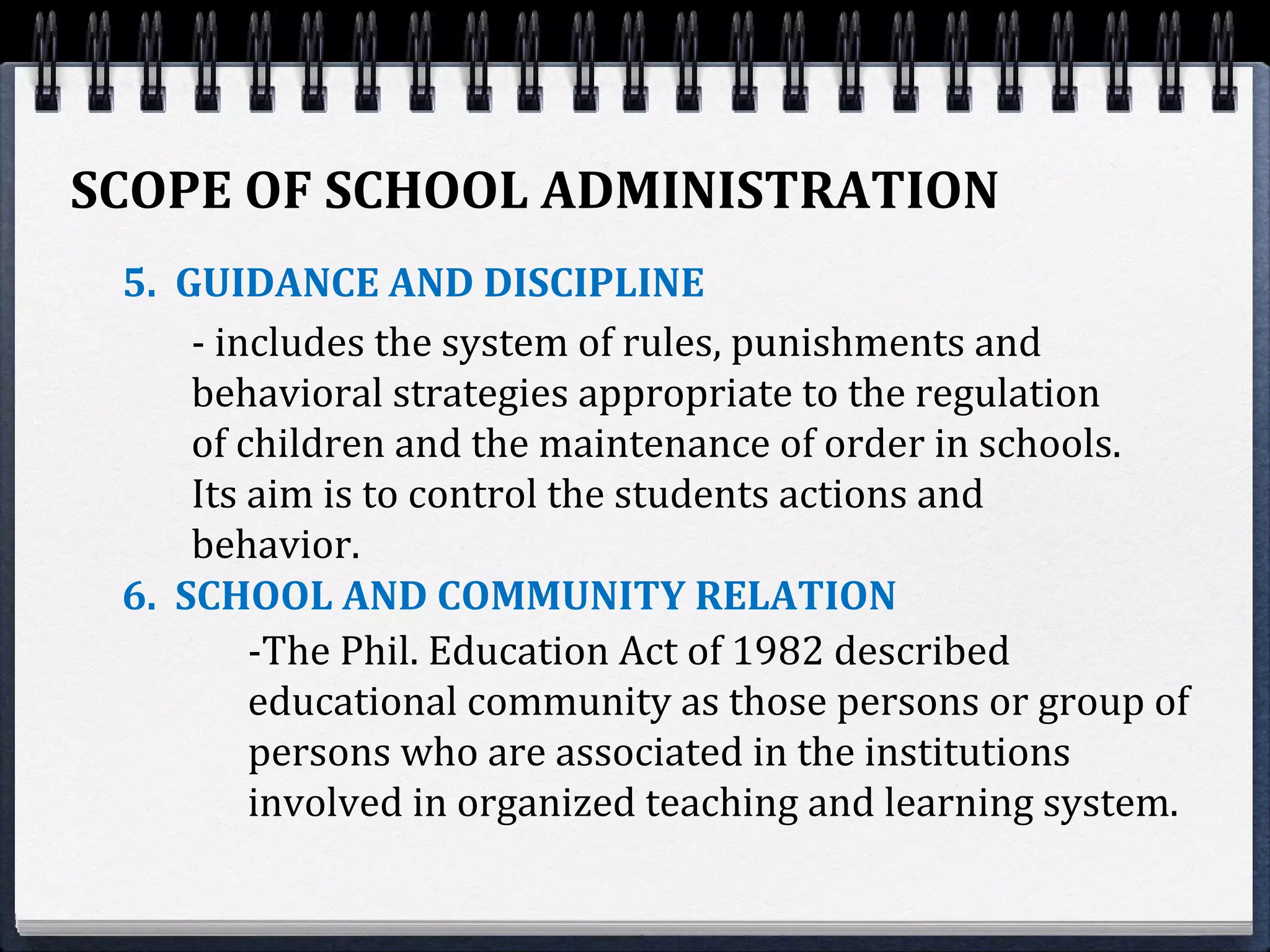 Functions and principles of school administration | PPT