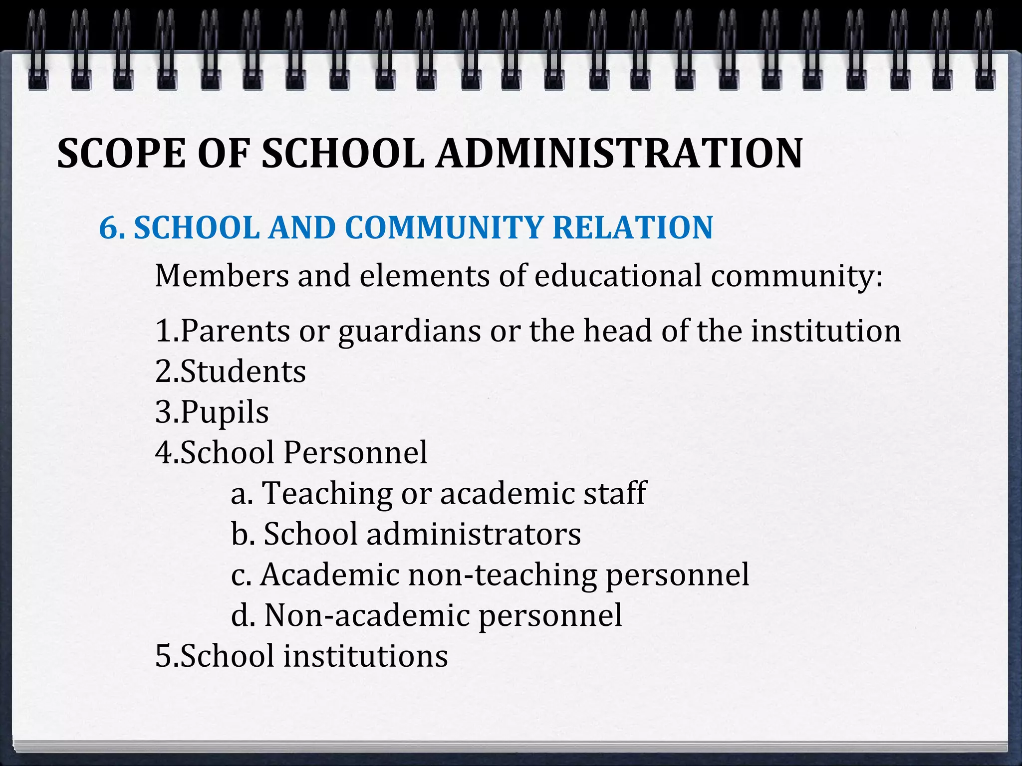 Functions and principles of school administration | PPT