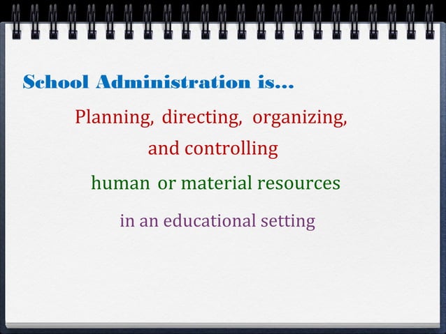 Functions and principles of school administration | PPT | Professional ...