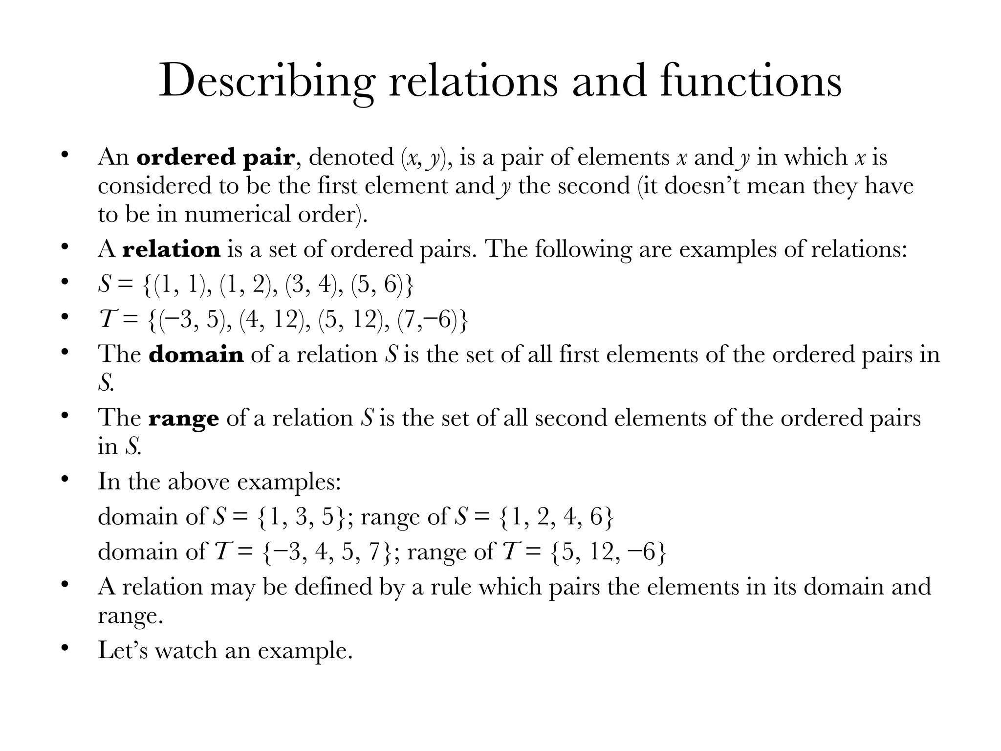 Functions And Relations | PPT
