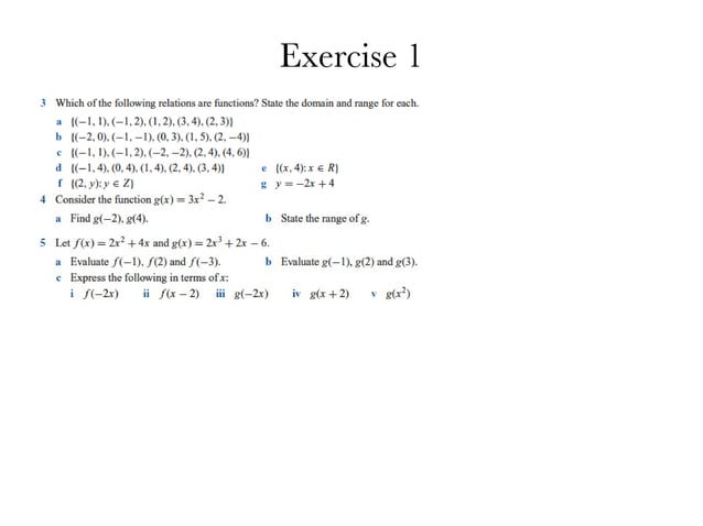 Functions And Relations | PPT