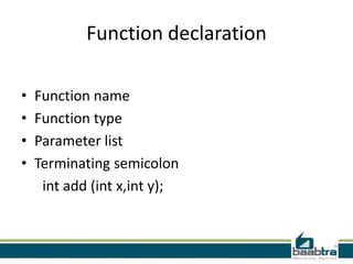 Functions and return type | PPTX | Programming Languages | Computing