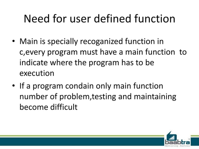 Functions and return type | PPTX | Programming Languages | Computing