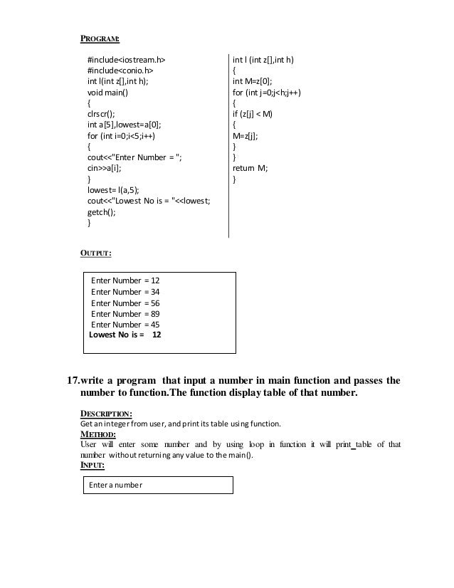 Functions assignment