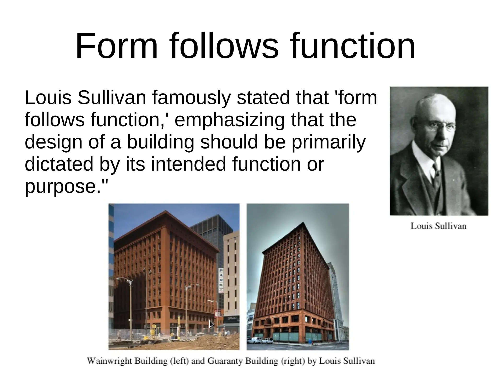 Functions in architecture. Lecture to 1st year students in Architecture ...