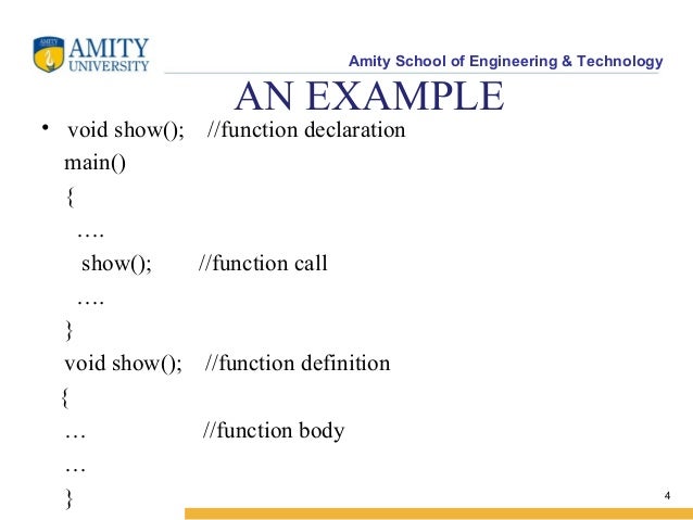 Functions In C