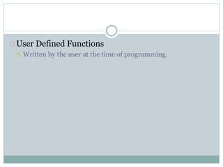 Functions in C | PPT