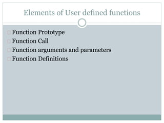 Functions in C | PPT