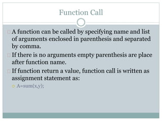 Functions in C | PPT