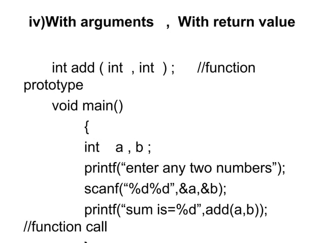 Functions in c | PPTX