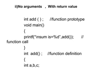 Functions in c | PPTX