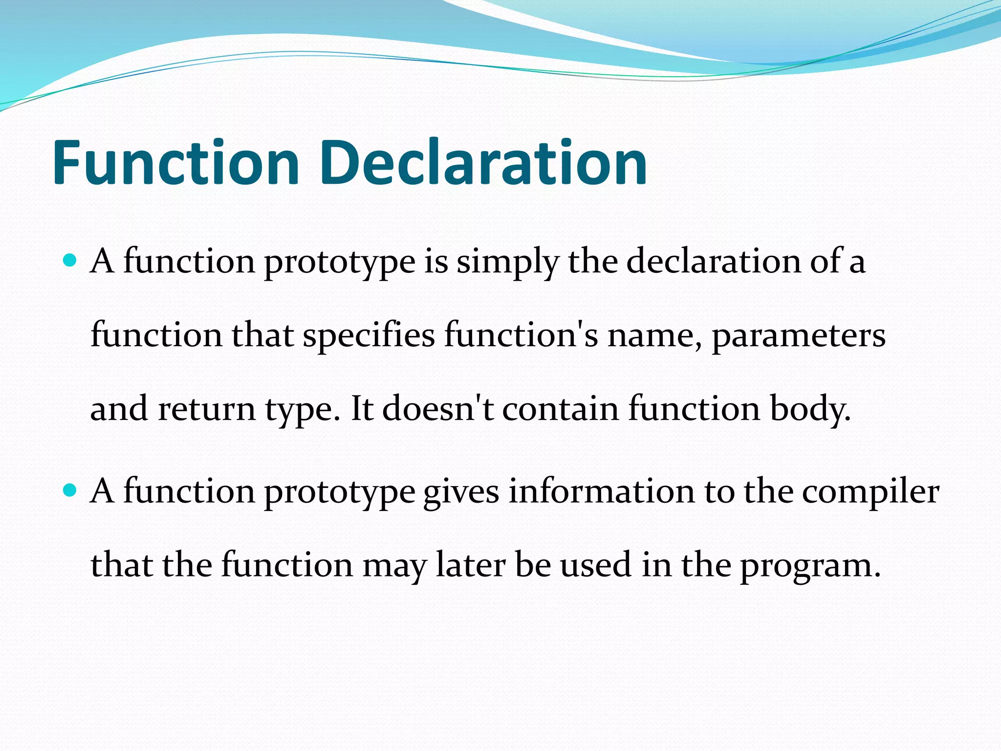 Functions in c | PPTX