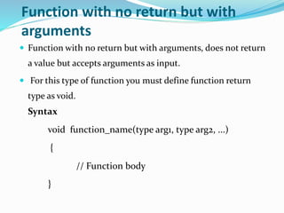 Functions in c | PPTX