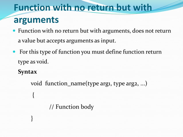 Functions in c | PPTX | Web Development | Internet