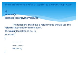 Functions in c++ | PPT