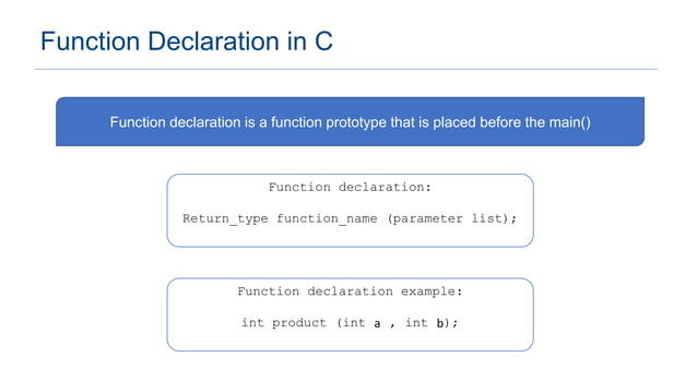 Functions In C | PPT