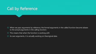 Functions in c++, presentation, short and sweet presentation, and ...
