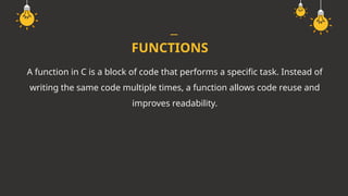 Functions used in C- Programming and its types | PPT