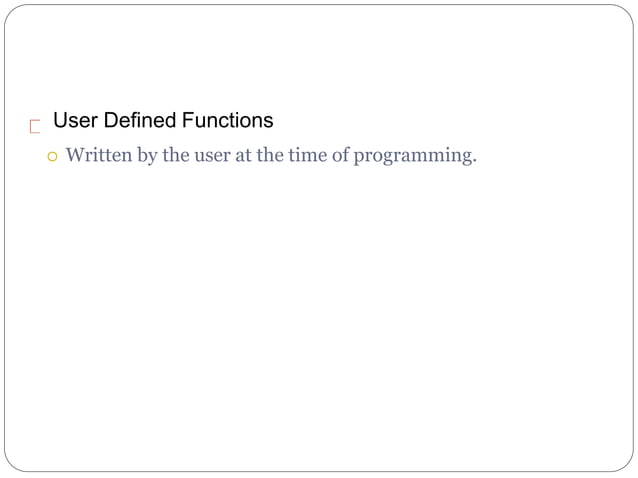 Functions in c | PPT | Programming Languages | Computing