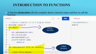 Functions in c language1 | PPTX | Programming Languages | Computing