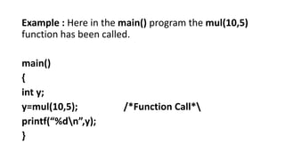 Functions in c mrs.sowmya jyothi | PPT