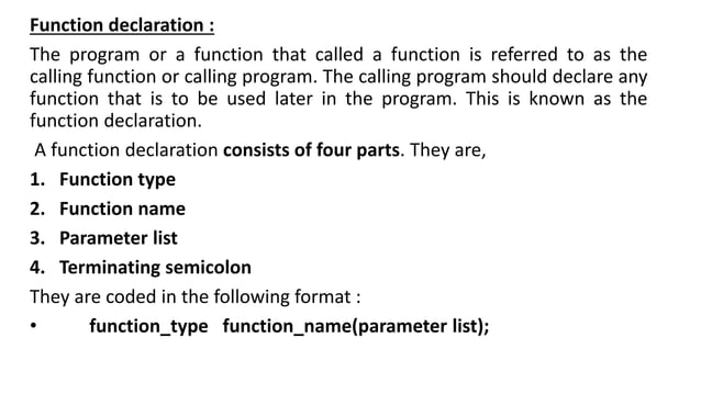 Functions in c mrs.sowmya jyothi | PPT
