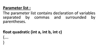 Functions in c mrs.sowmya jyothi | PPT