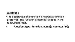 Functions in c mrs.sowmya jyothi | PPT