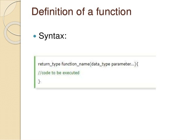 Functions in c language