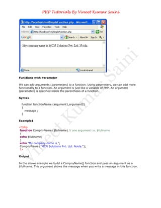 Functions in PHP | PDF