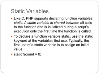 Functions in PHP.pptx | Programming Languages | Computing