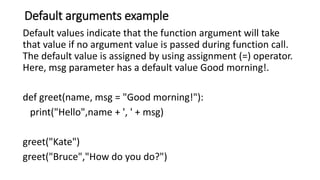 Functions in python3 | PPT