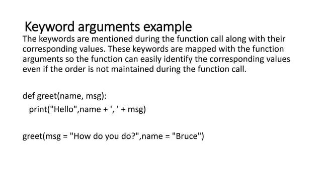 Functions In Python3 Ppt