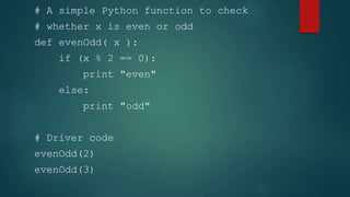 Functions in python | PPT