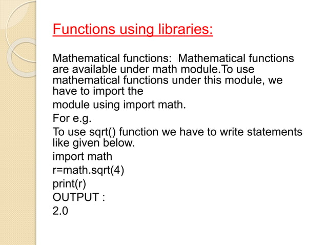 Functions in python | PPTX