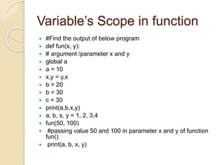 Functions in python | PPTX