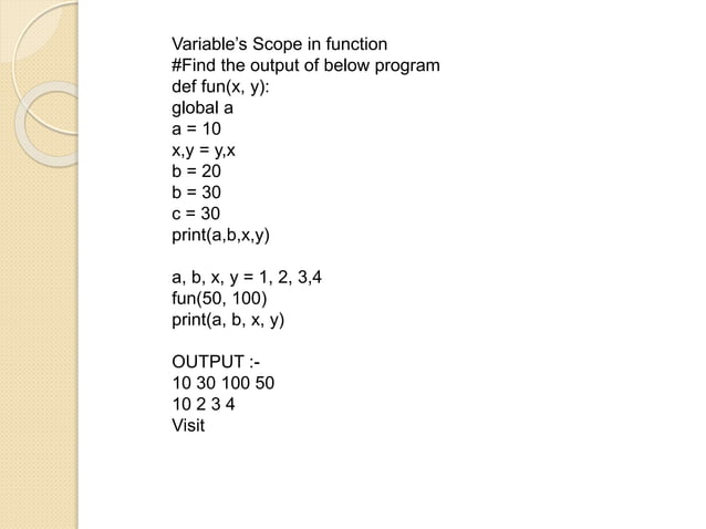 Functions in python | PPTX