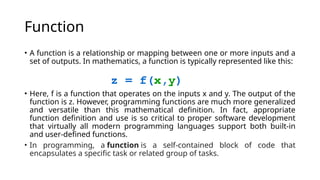 Functions in Python and its types for beginners | PPT