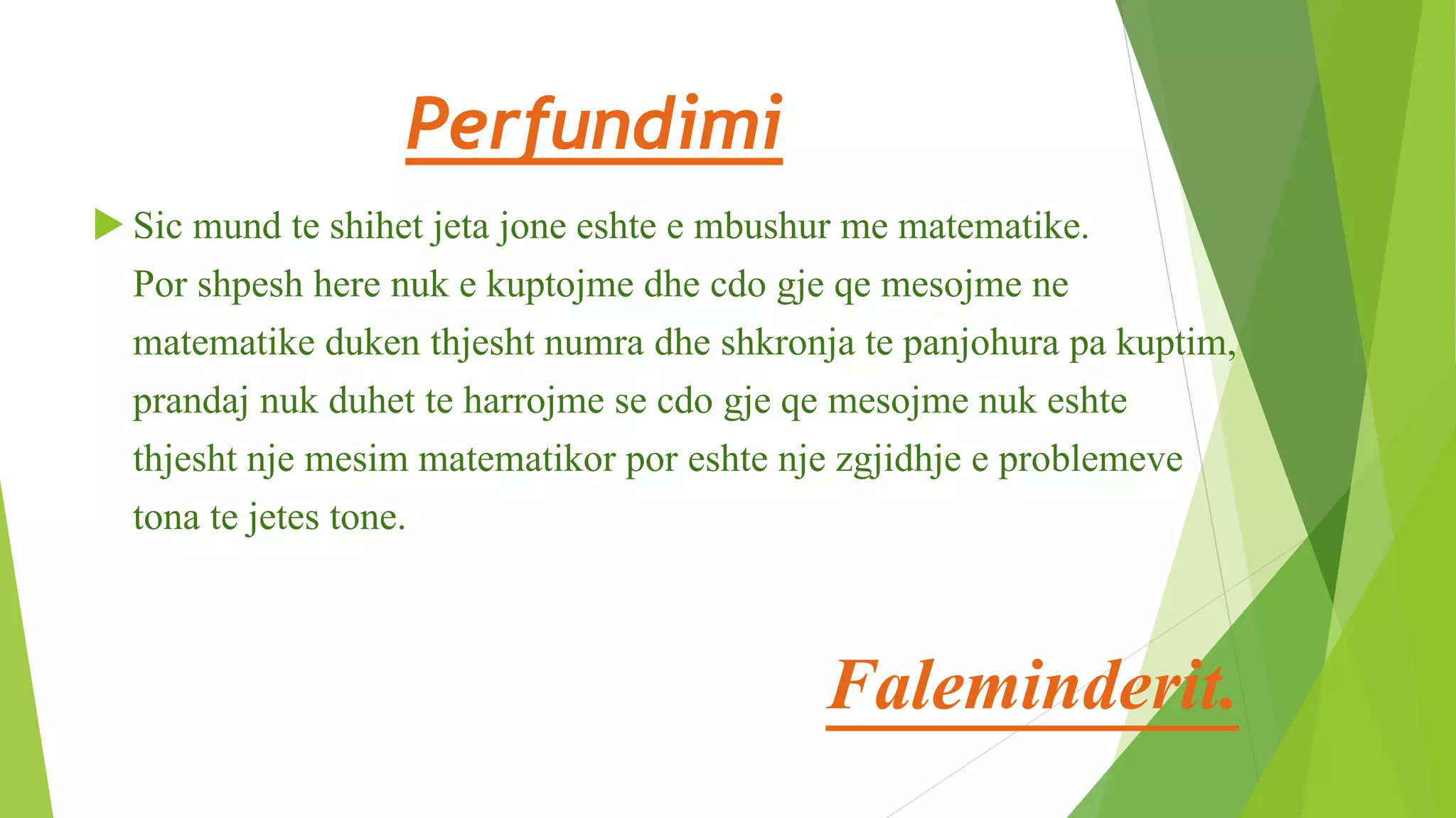 Funksionet ne jeten e perditshme | PPTX