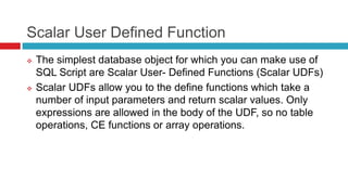 Functions in sap hana | PPTX | Databases | Computer Software and Applications