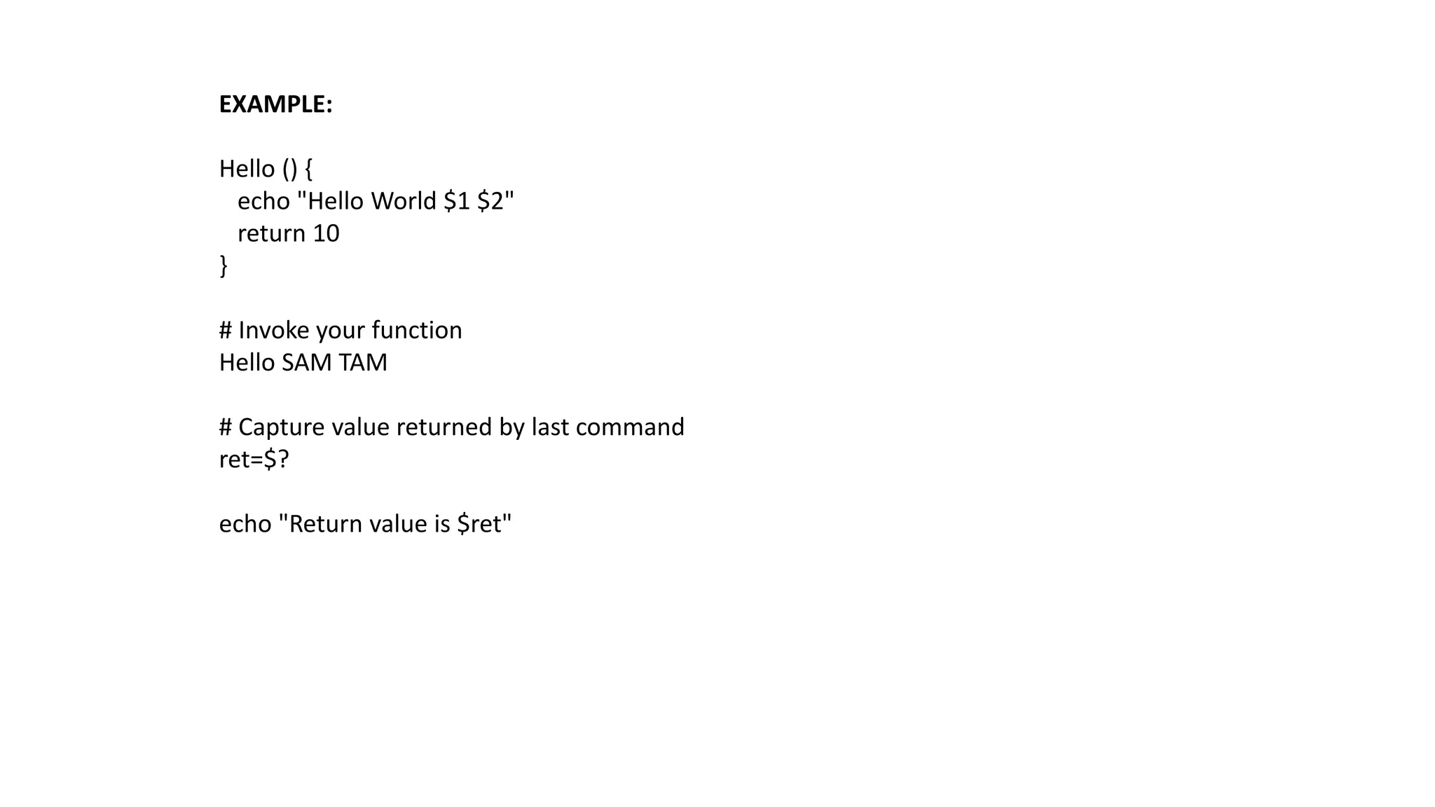 Functions In Shell Script Pptx