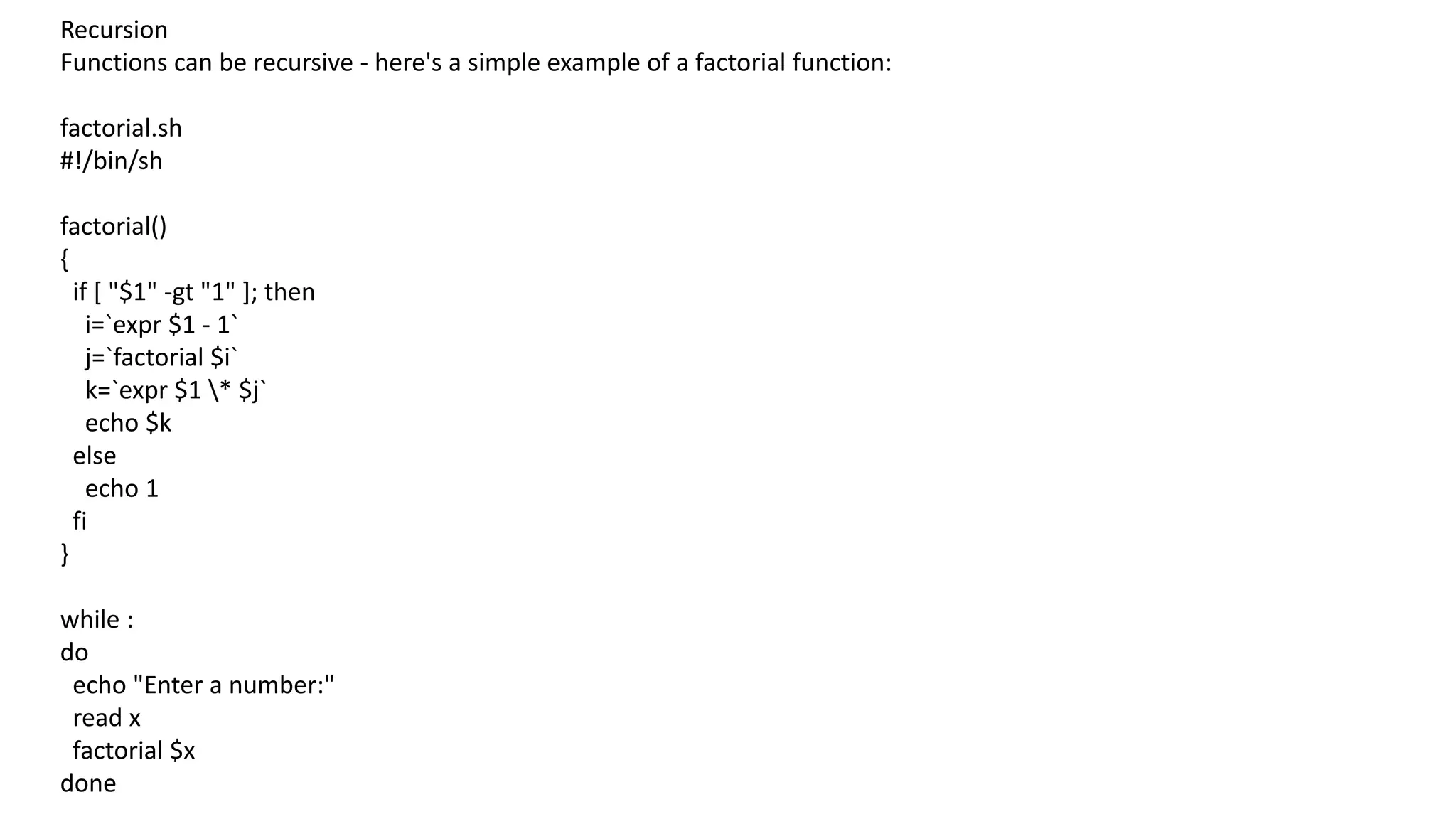 Functions In Shell Script Pptx
