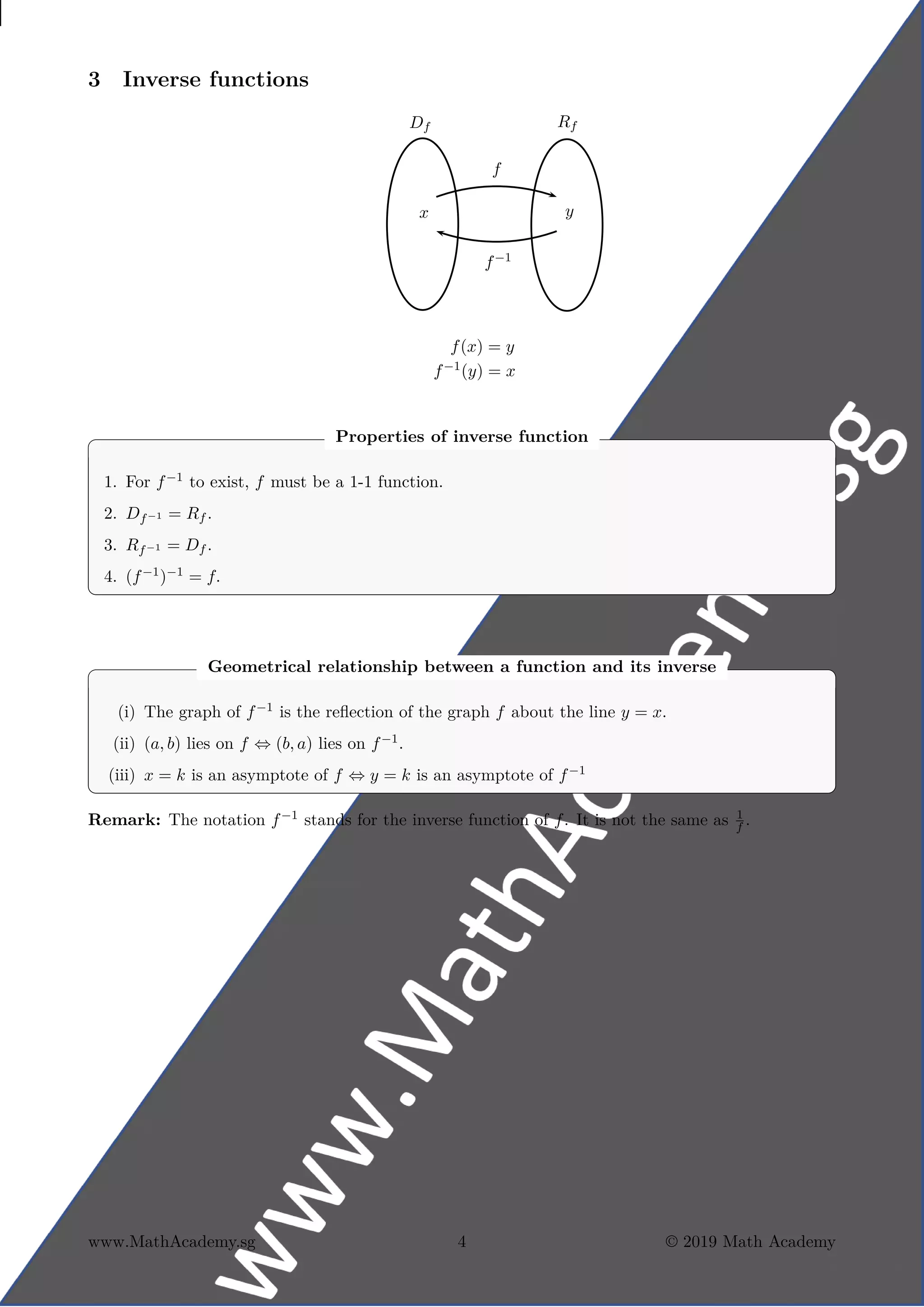 Functions JC H2 Maths | PDF