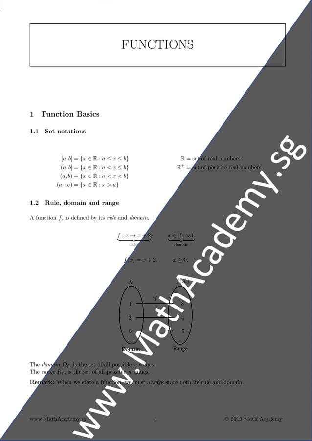 Functions JC H2 Maths | PDF | Physics | Science