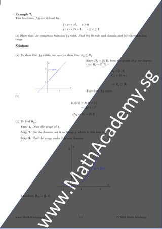 Functions JC H2 Maths | PDF
