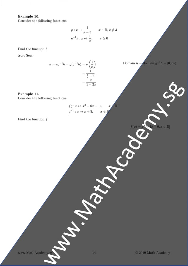 Functions JC H2 Maths | PDF | Physics | Science
